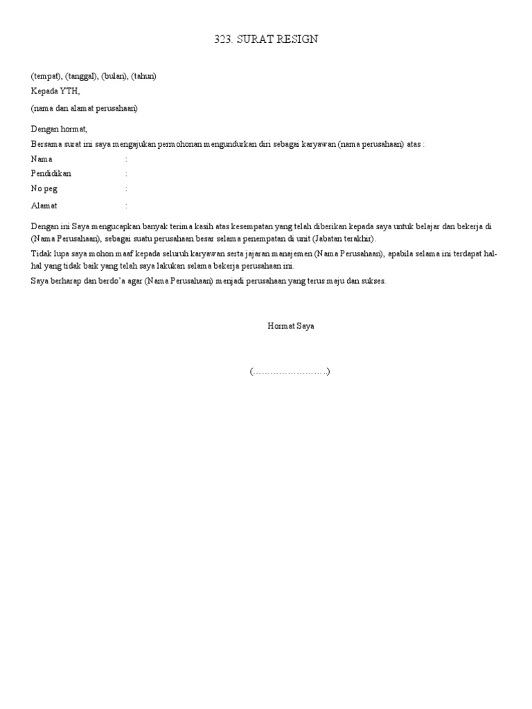 Surat Resign | PDF