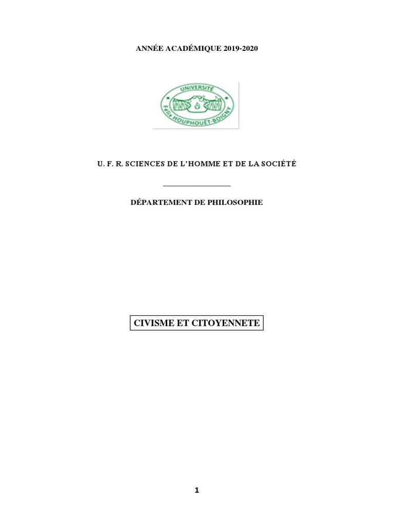 Civisme et Citoyenneté : Valeurs et Devoirs | PDF | Citoyenneté | Grèce ...