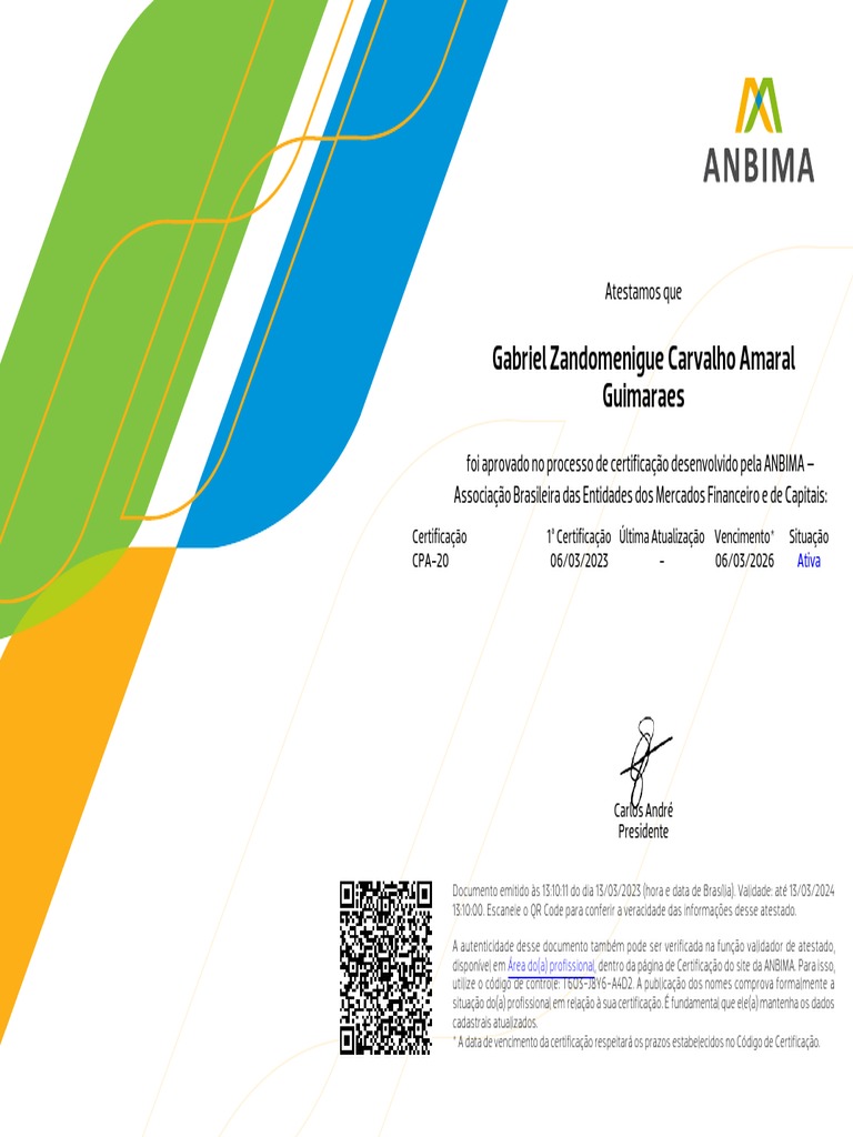 Anbima Cpa 20 | PDF