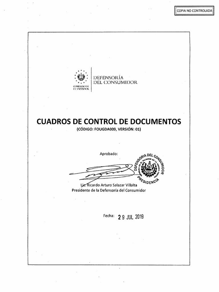 Cuadro de Control de Documentos | PDF | Gestión de registros | Ciencia cognitiva