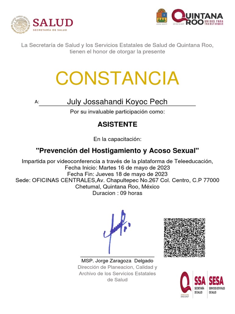 Constancia | PDF