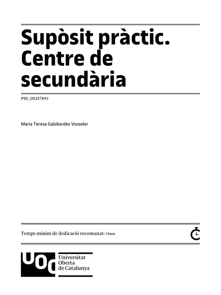 Supòsit Pràctic | PDF