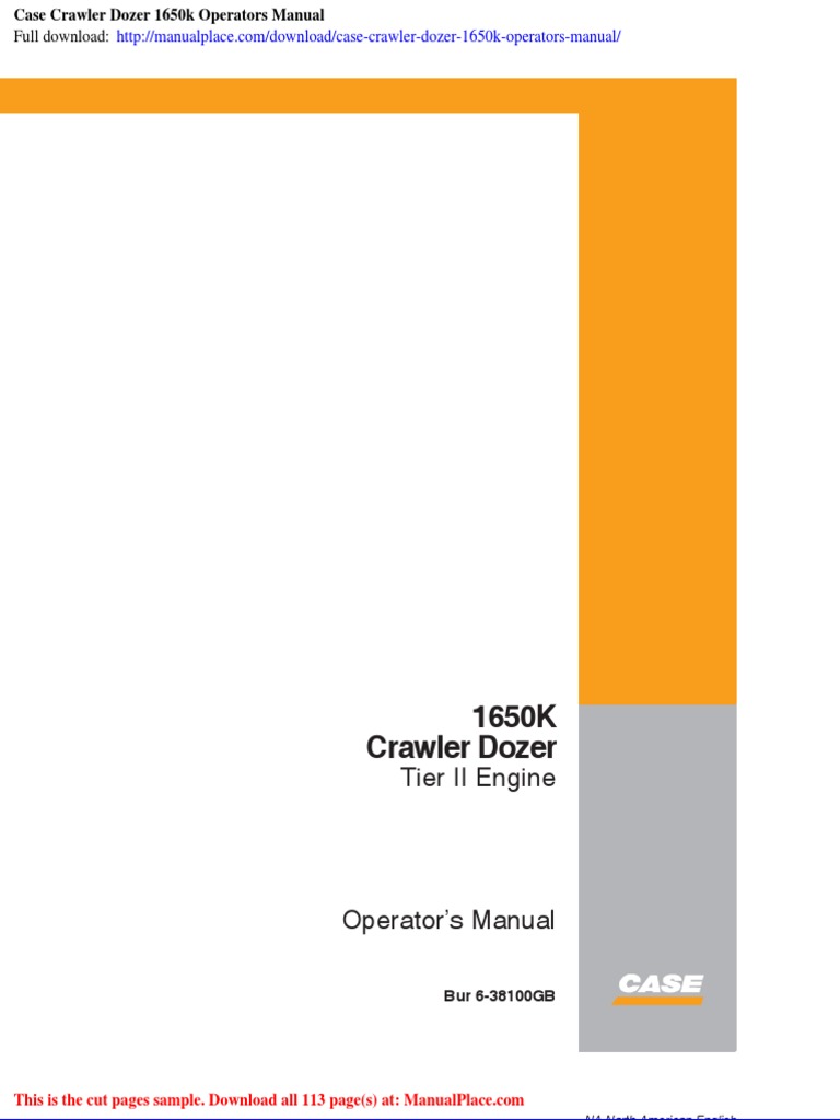 Case Crawler Dozer 1650k Operators Manual | PDF | Personal Protective ...