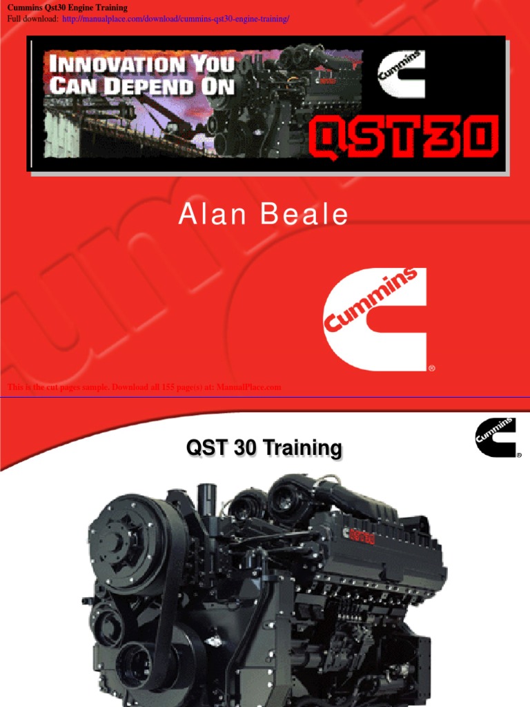 Cummins Qst30 Engine Training | PDF | Engines | Internal Combustion Engine
