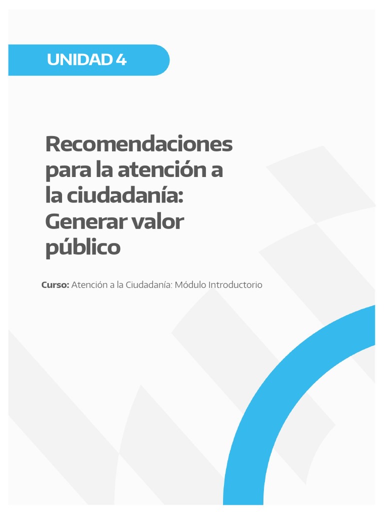 INAP - U4 - Atención Ciudadanía MODULO INTRODUCTORIO - 2021 - VF | PDF | Vejez | Discriminación