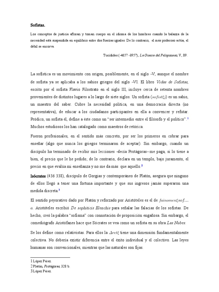 Sofistas: Orígenes y Definiciones | PDF | Los antiguos griegos | Platón