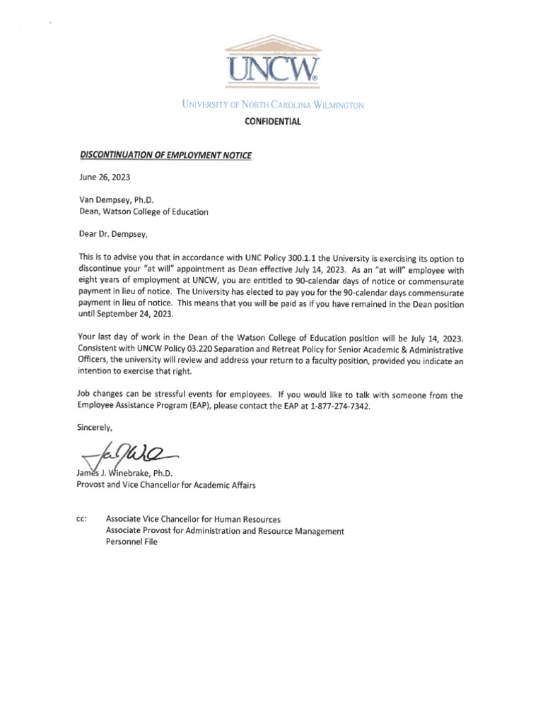 June 19, 2023 Letter To Van Dempsey | PDF