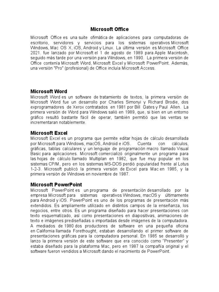 Microsoft Office | PDF | Microsoft Office | Microsoft