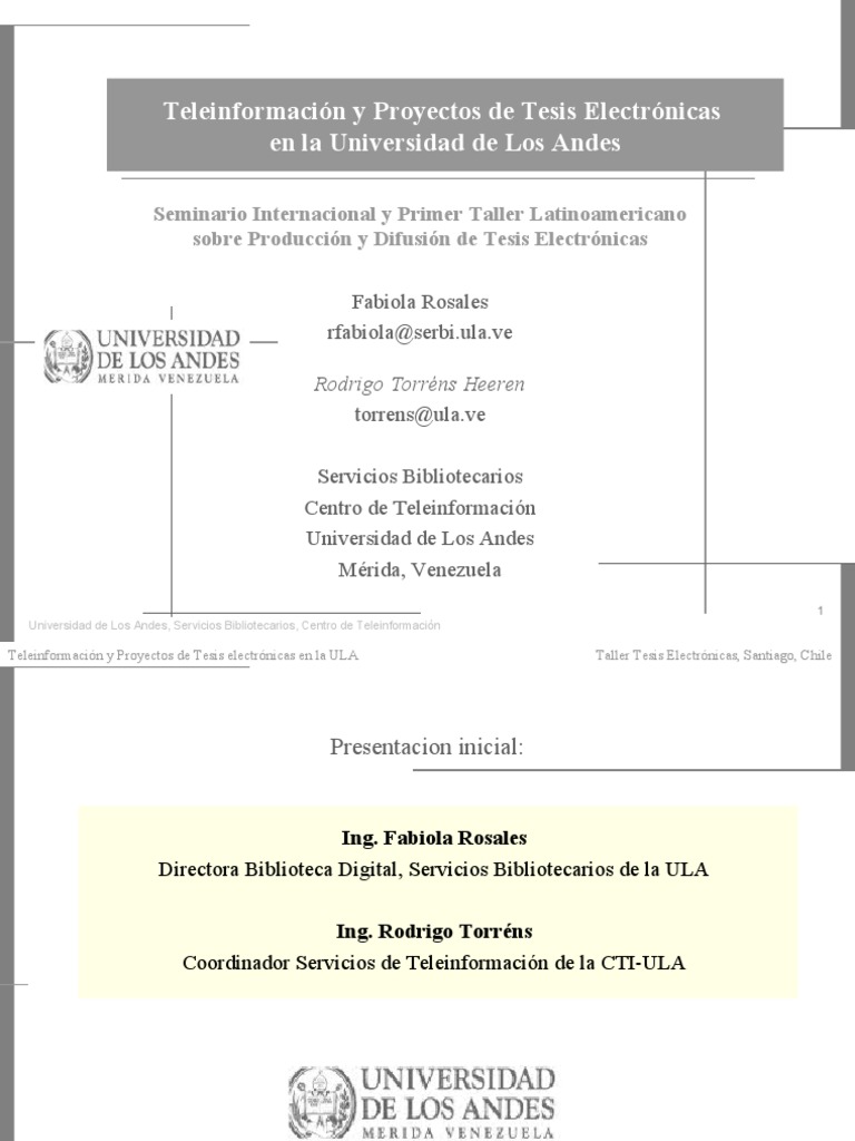 Proyectos Tesis Electronicas en La Ula | PDF | Informática