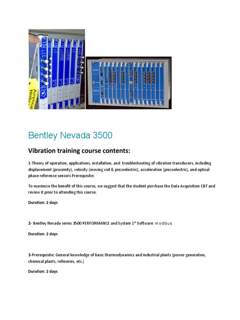Bentley Nevada 3500 | PDF | Computing | Computer Engineering