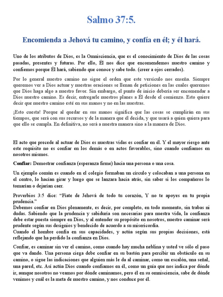Salmo 37 | PDF | Dios | Salmos