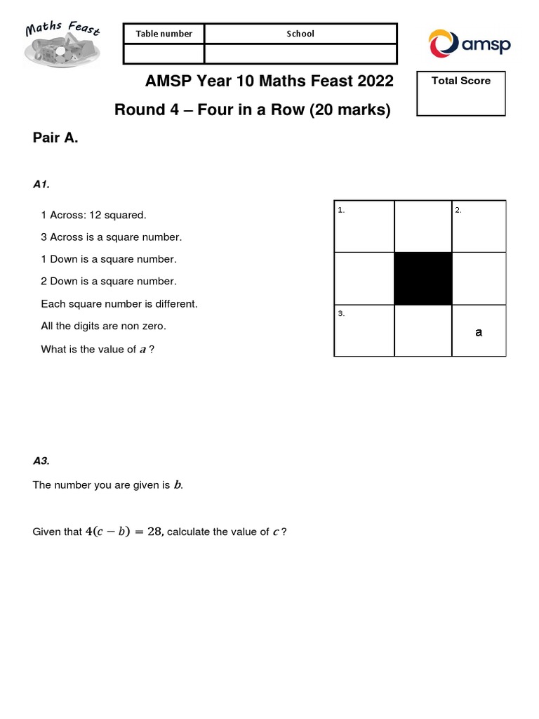Round 4 questions A | PDF