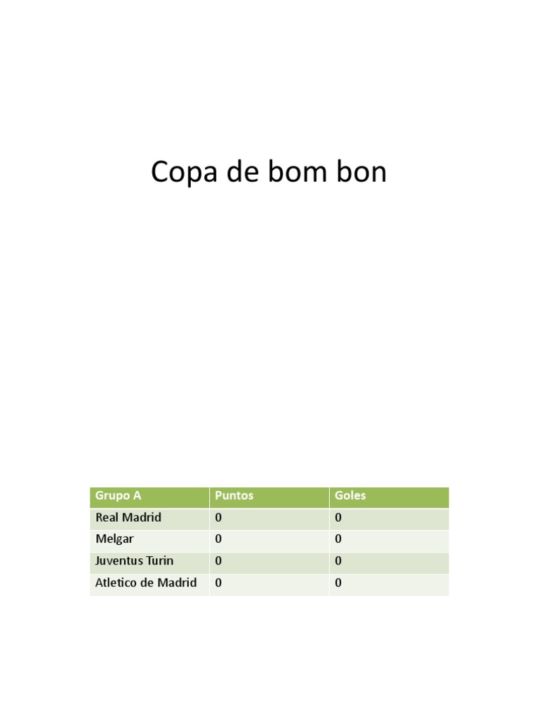 COPA DE BOM BON (1) | PDF