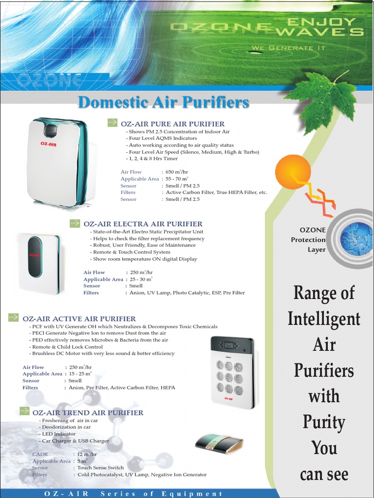 Intelligent Ozone Air Purifiers Overview | PDF | Water Purification ...