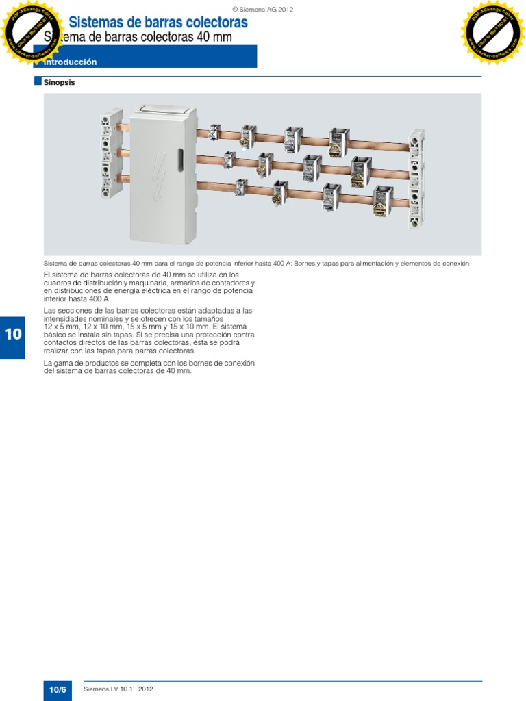 Sistemas de Barras Colectoras - 6 | PDF | Ingenieria Eléctrica | Electricidad