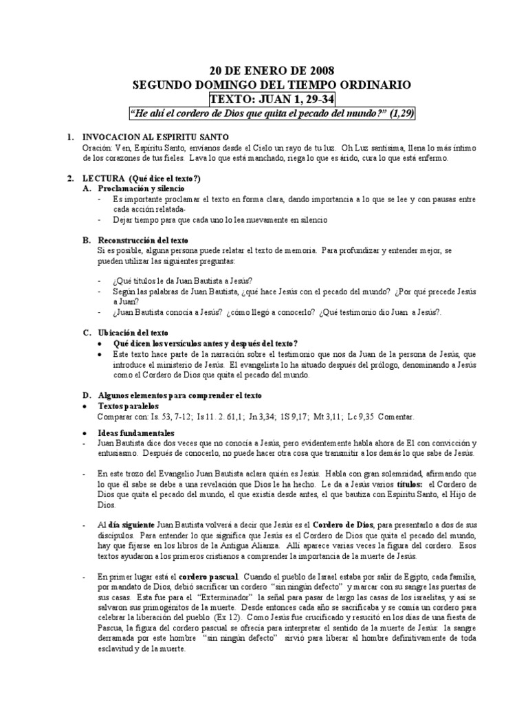 Ene Feb | PDF | Jesús | Cordero de Dios