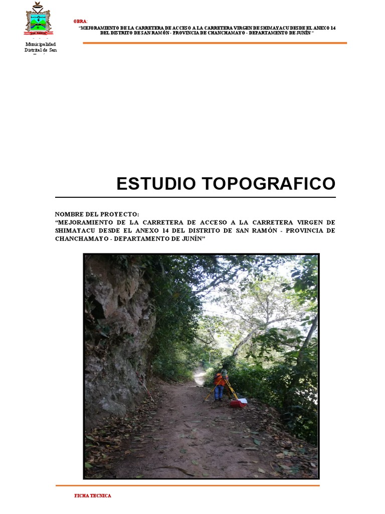 Estudio Topografico | PDF | Topografía | Ciencias fisicas