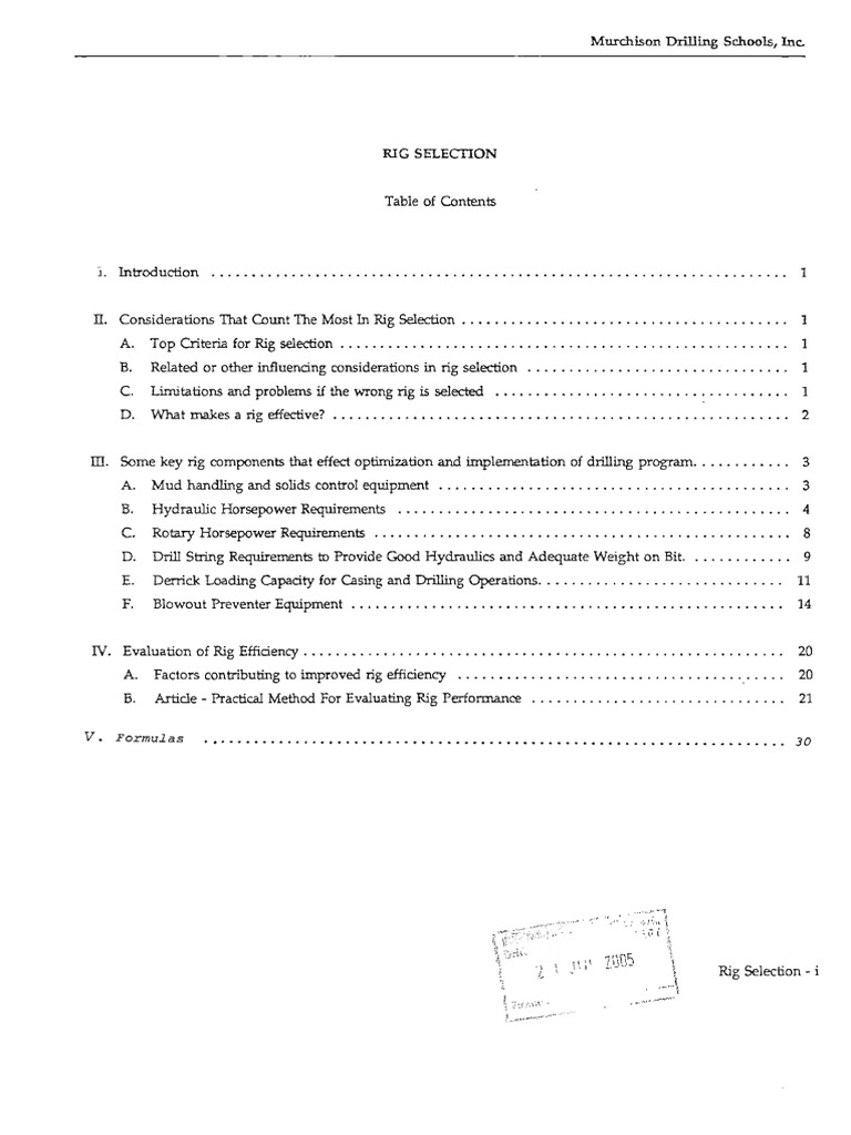 Nº 3 Rig Selection | PDF | Pump | Horsepower