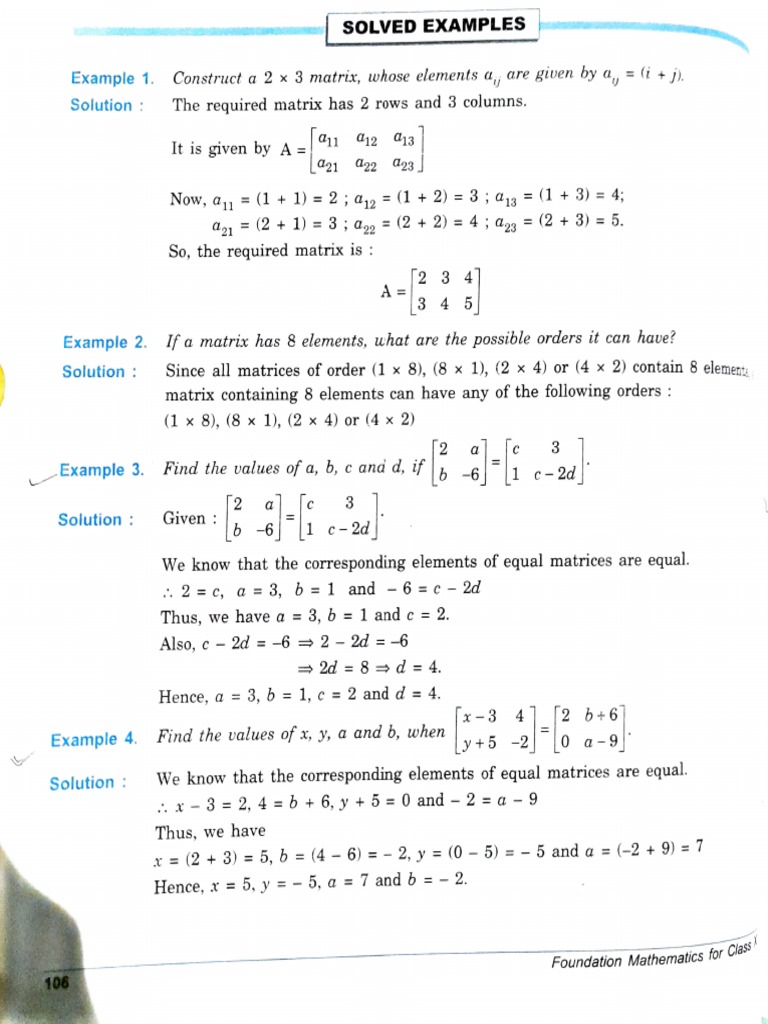 Class 10 Icse Matrices Practice | PDF | Matrix (Mathematics) | Mathematical Objects