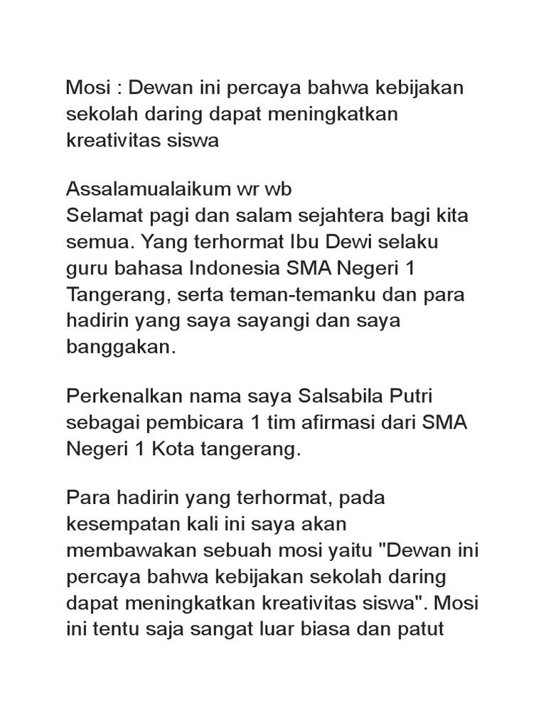 Debat Bahasa Indonesia | PDF | Ilmu Sosial