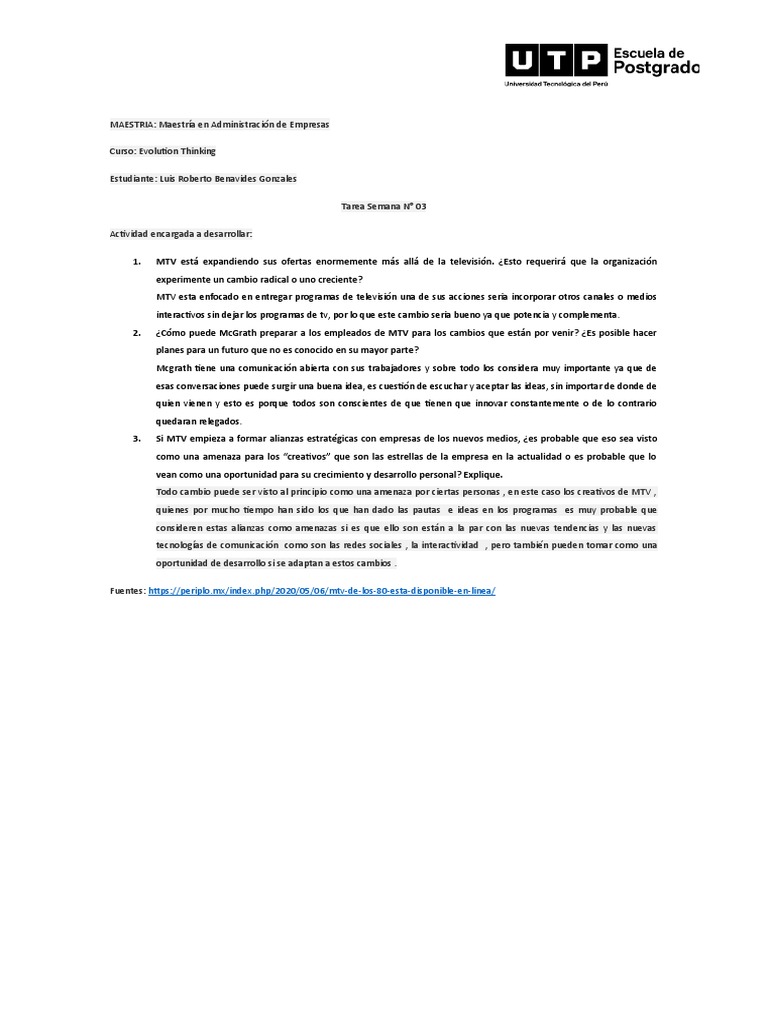 Cambios Estratégicos en MTV | PDF