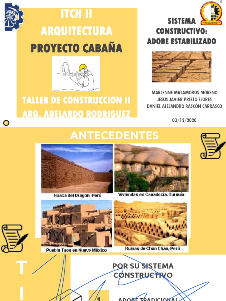 Sistema Constructivo de Adobe Estabilizado | PDF | Cemento | Arquitectura