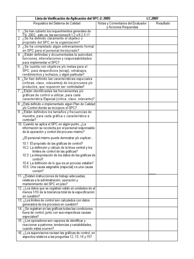 Checklist SPC 2 2005 | Descargar gratis PDF | Informática Checklist SPC 2 2005 | Descargar gratis PDF | Informática