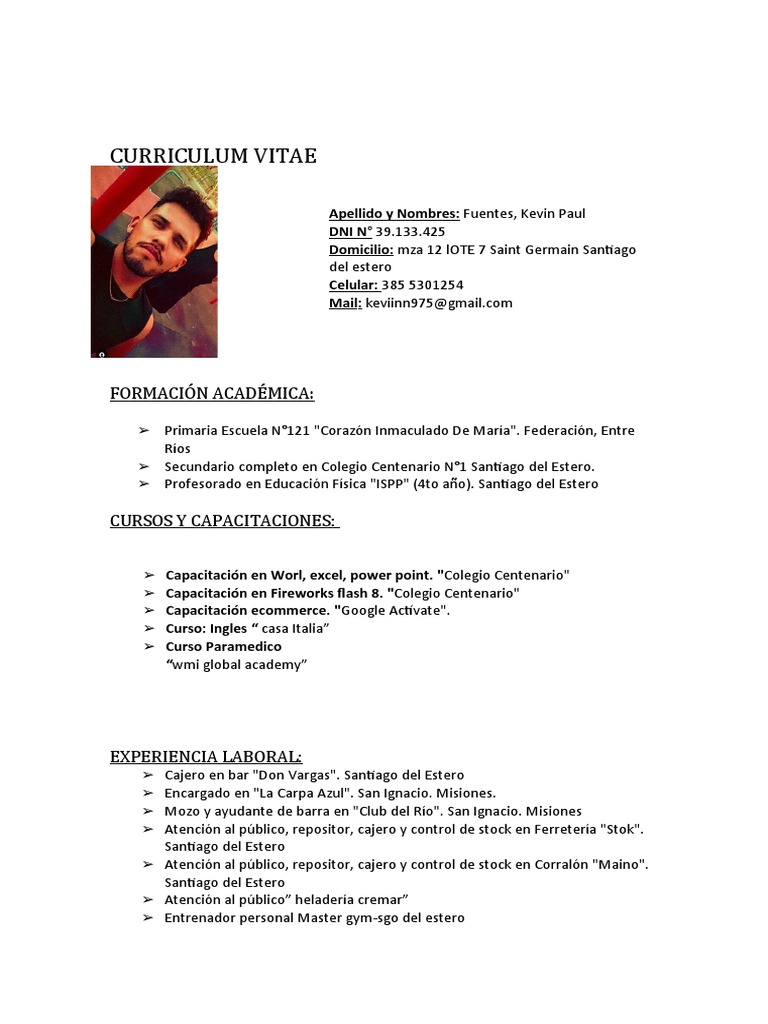 Curriculum Vitae Kevinr | PDF