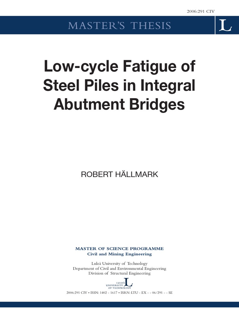 Steel Piles in Integral Abutment Bridges | PDF | Deformation ...