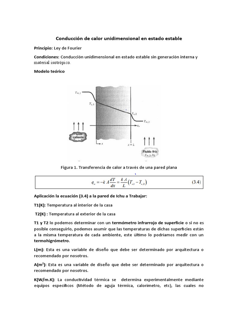 Conducción de calor unidimensional en estado estable-ICHU | PDF ...