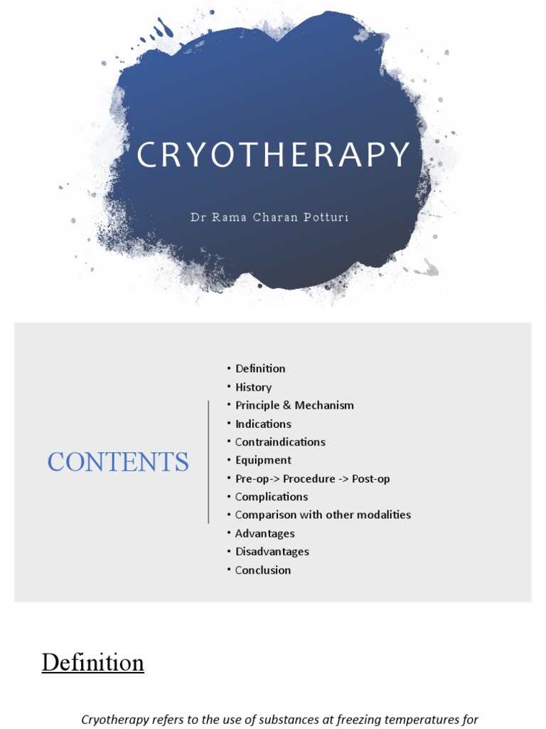 Cryotherapy | Download Free PDF | Medical Specialties | Causes Of Death
