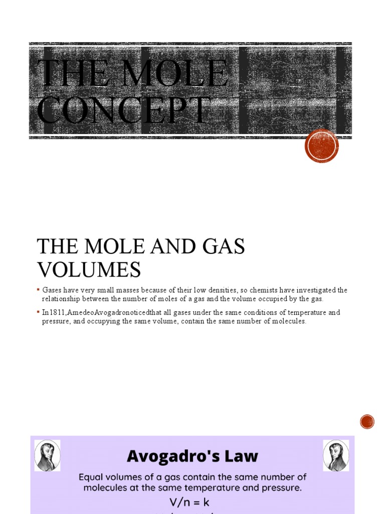 Form 4 Chemistry - Moles and Molar Volume | PDF