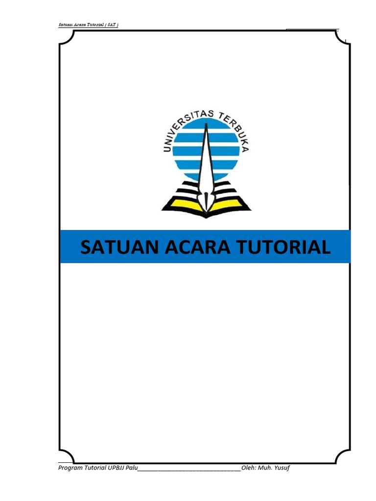 4 SATUAN ACARA TUTORIAL Komputer Dan Media Pembelajaran | PDF 4 SATUAN ACARA TUTORIAL Komputer Dan Media Pembelajaran | PDF