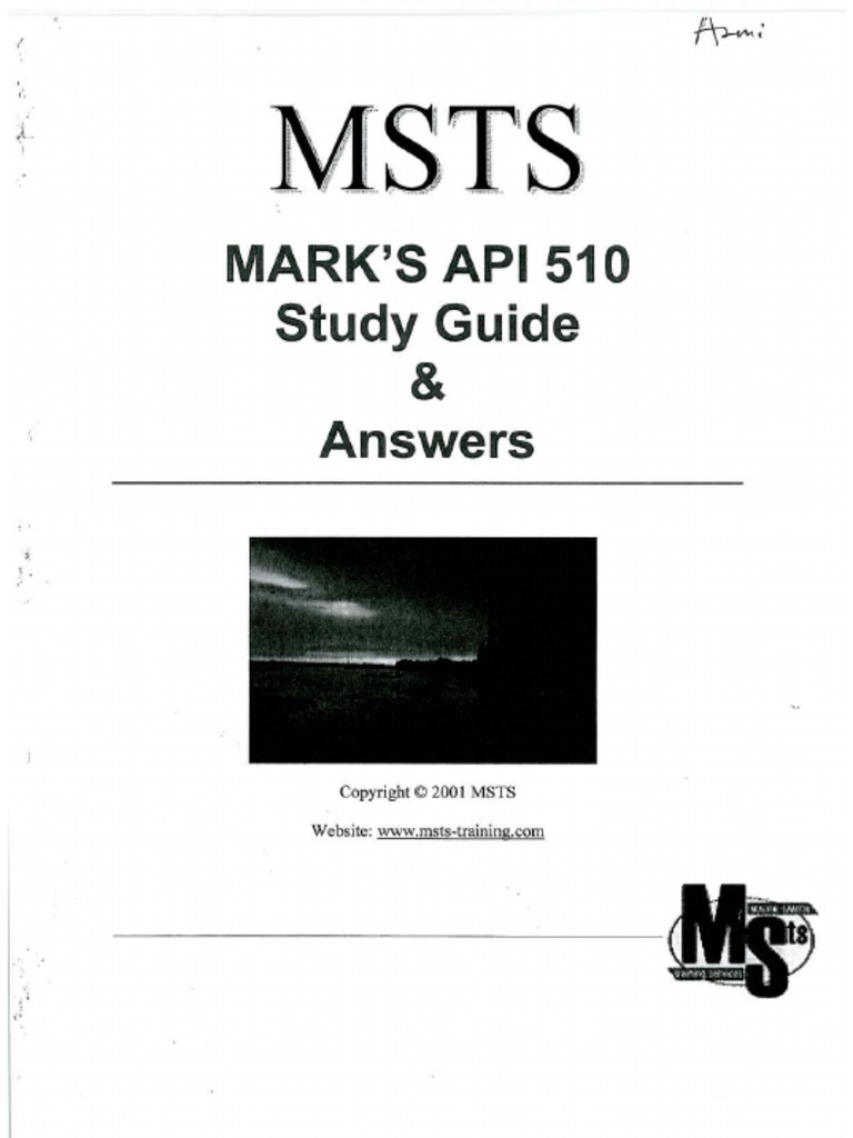 MSTS API 510 Study Guide & Answers | PDF