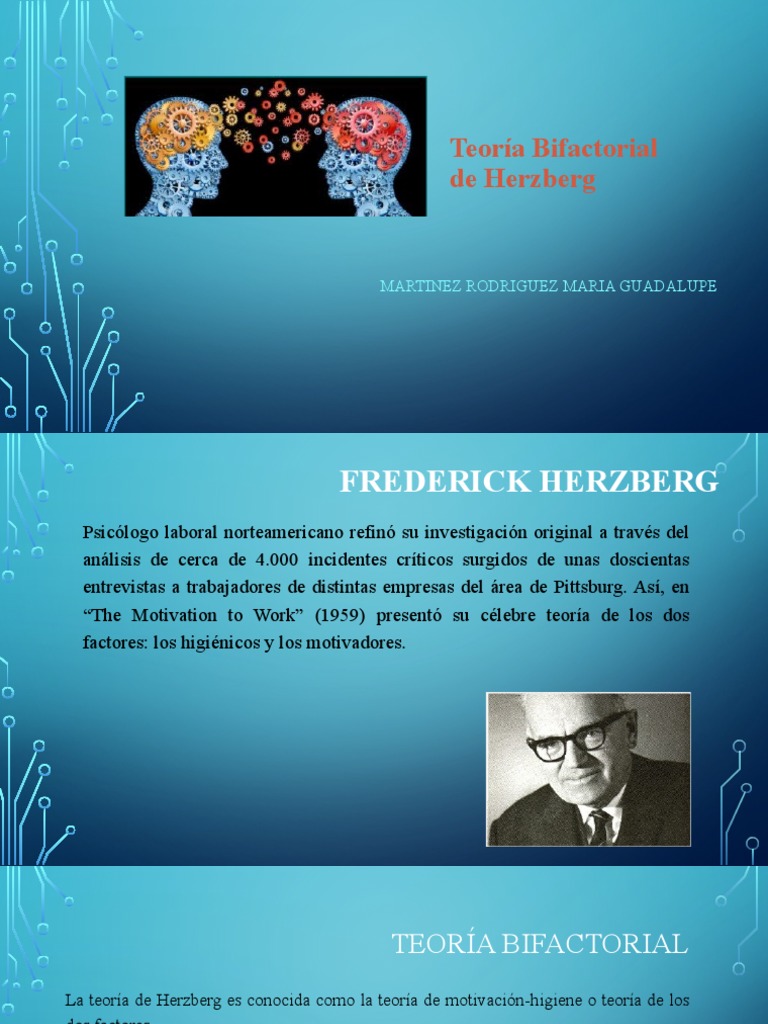 Teoría Bifactorial de Herzberg | PDF