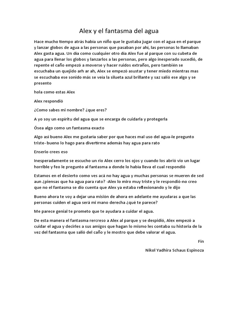 Alex y El Fantasma Del Agua | PDF