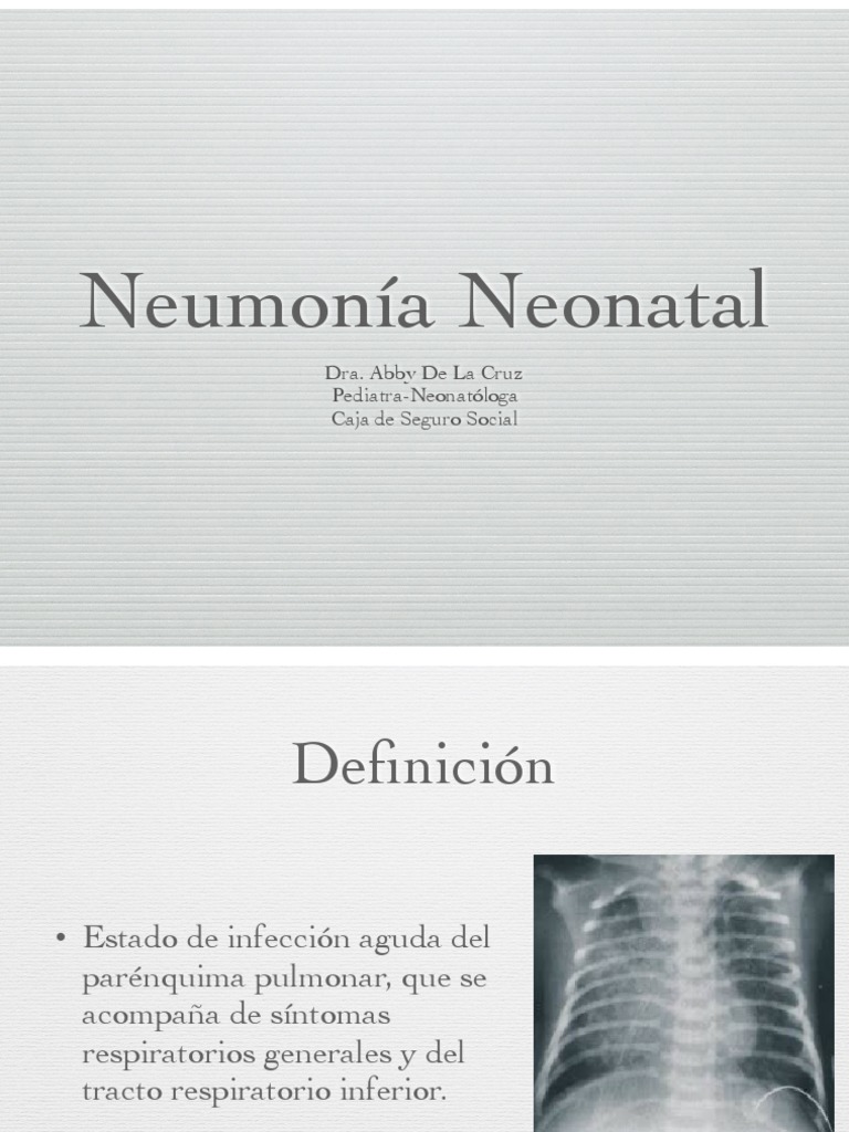Neumonía Neonatal | PDF | Neumonía | Parto prematuro
