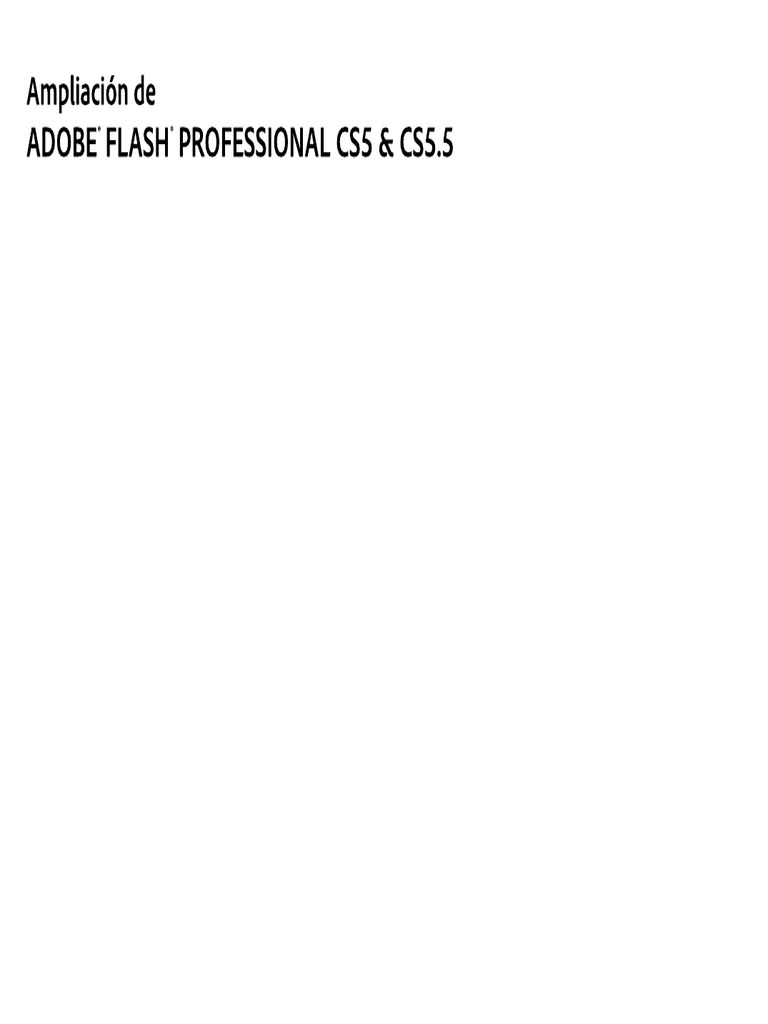 Manual Adobe Flash Professional CS5.5 | PDF