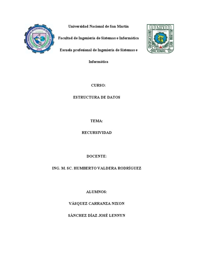 Recursividad en Estructura de Datos | PDF | Recursividad | Algoritmos