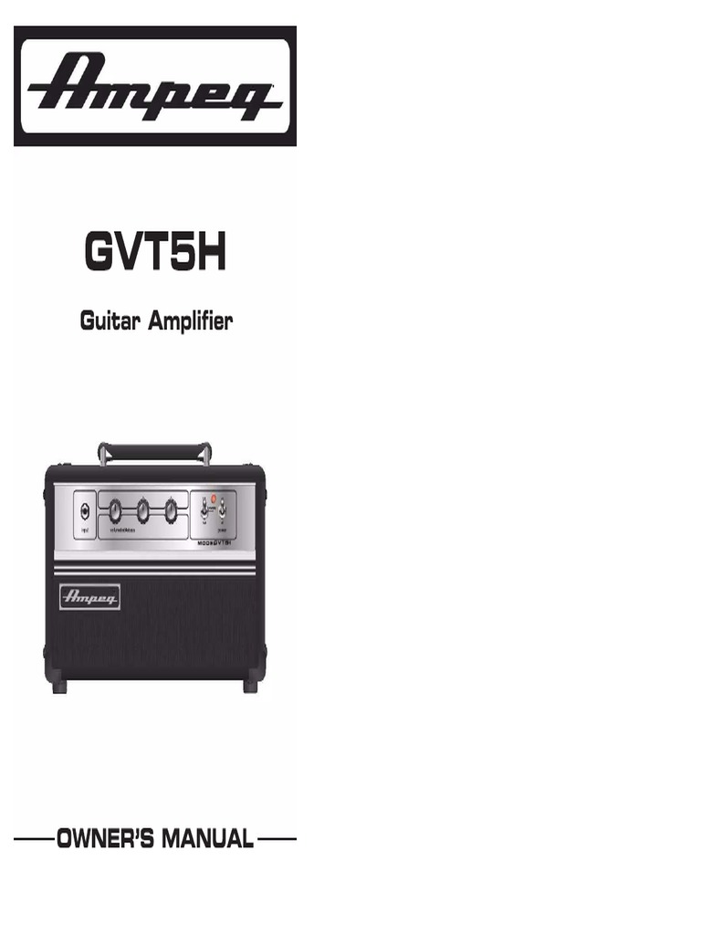 Manual Ampeg GVT5H 5 | PDF