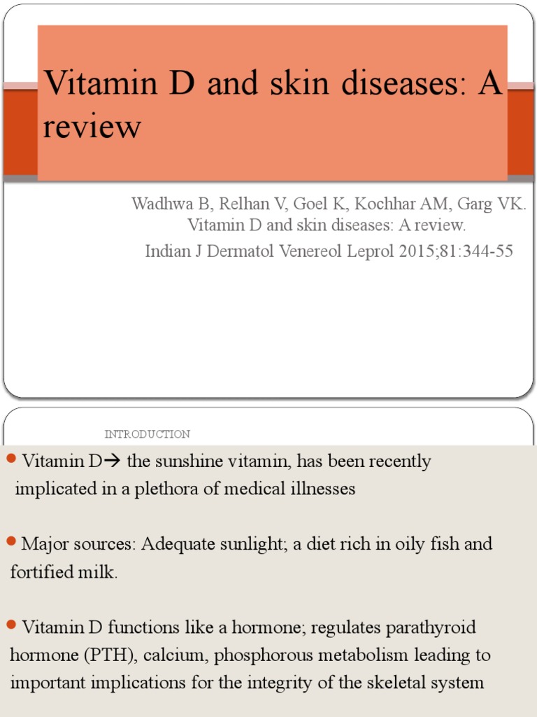 Vitamin D and Skin Diseases | PDF | Vitamin D | Skin
