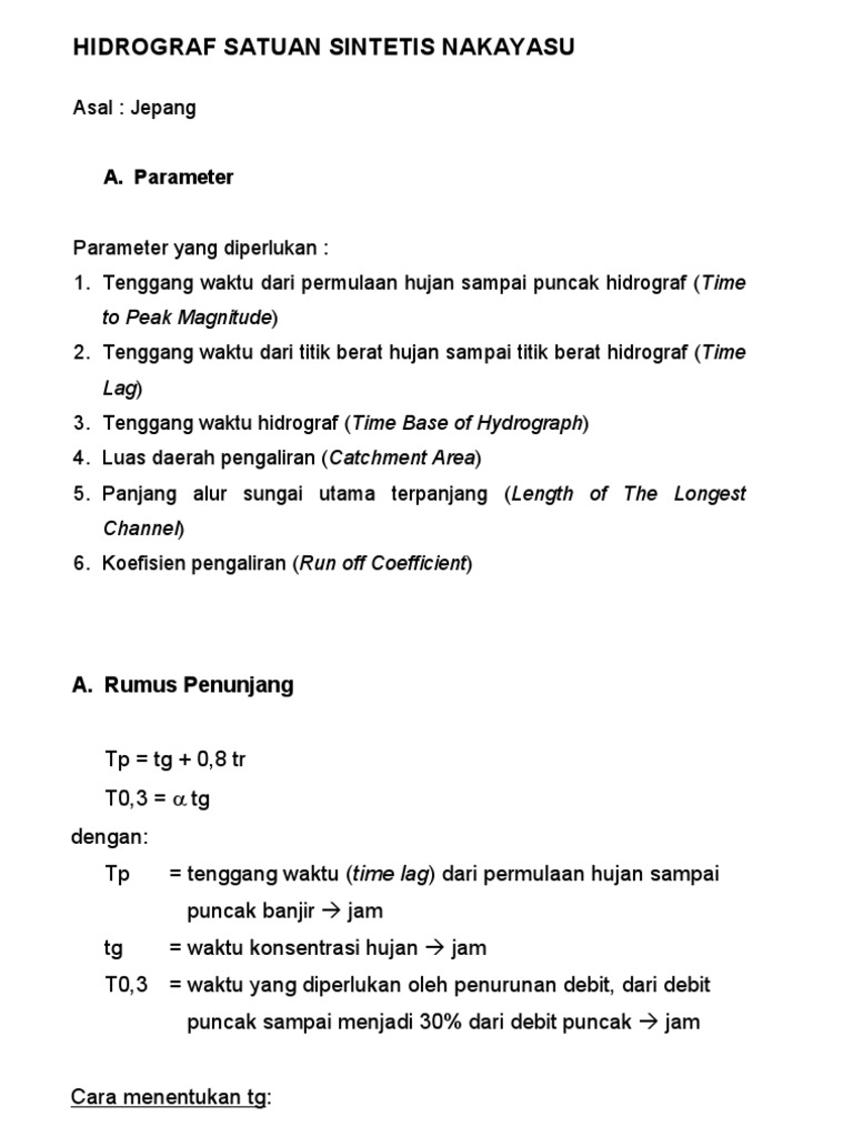 5 Hidrologi - Pert 5 Hss Nakayasu | PDF