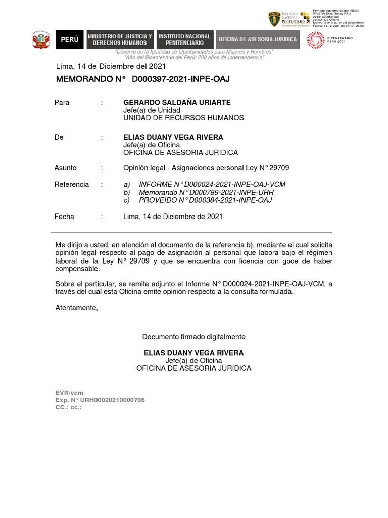 Memorando 000397 2021 Oaj | PDF