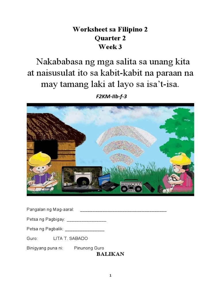 Nakababasa NG Mga Salita Sa Unang Kita at Naisusulat Ito Sa Kabit-Kabit ...