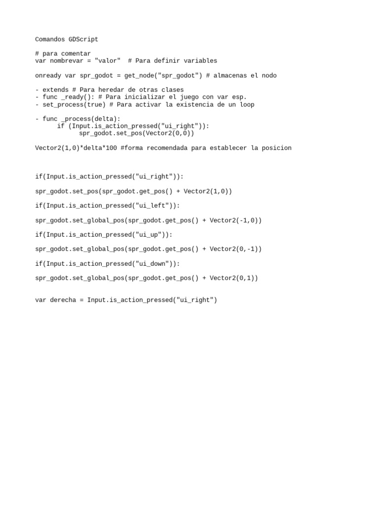 Comandos GDSCRIPT | PDF