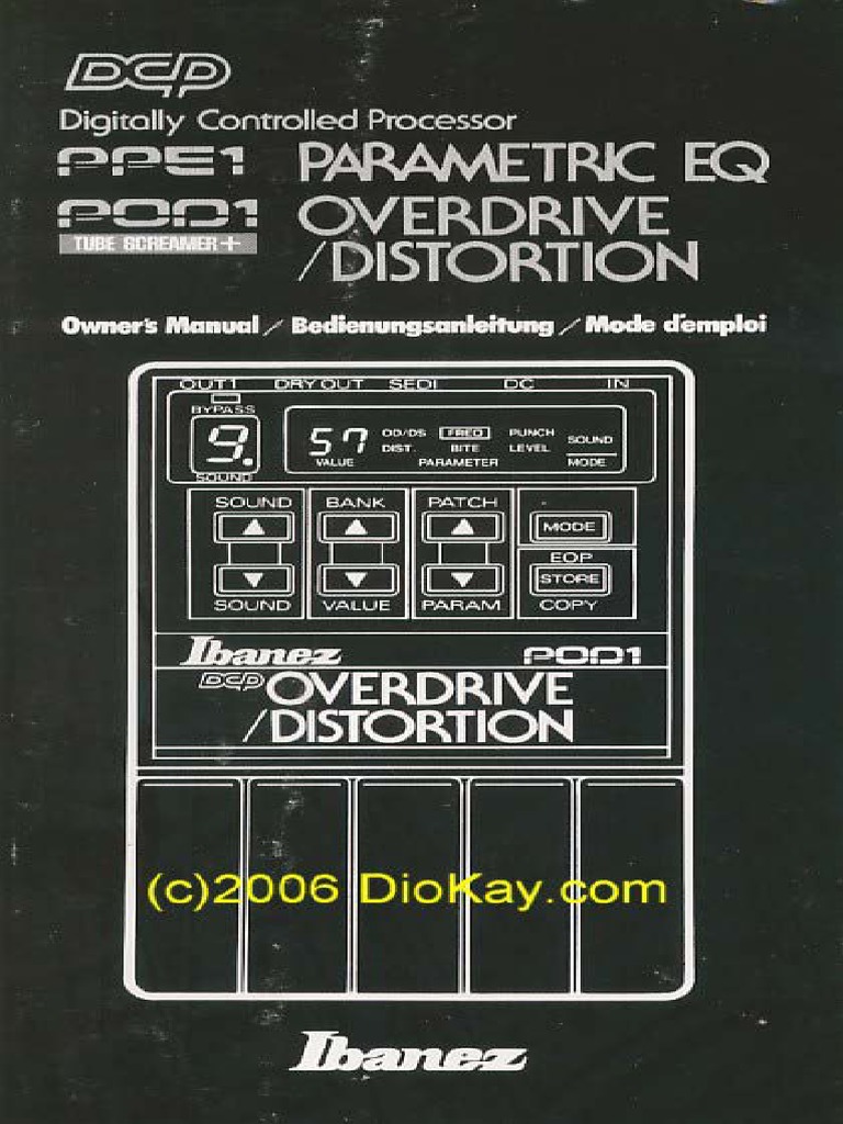 Ibanez - PPE1 POD1 Manual - English | PDF
