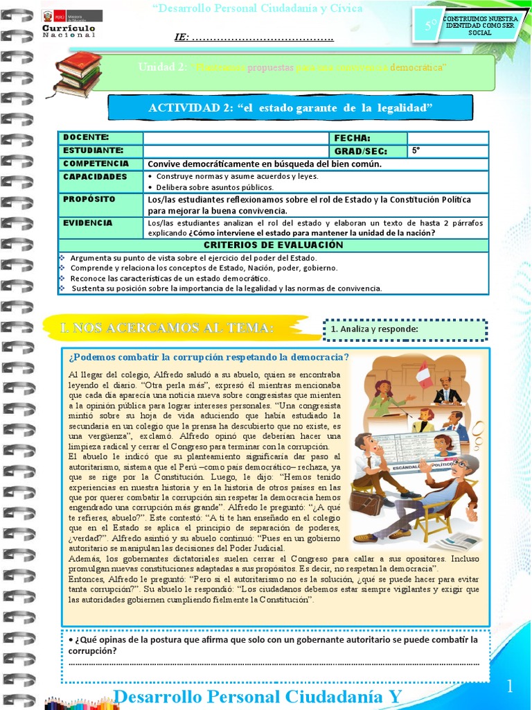 5° DPCC -ACTV.02-UNI.2 2023 (1) | PDF | Judicaturas | Democracia