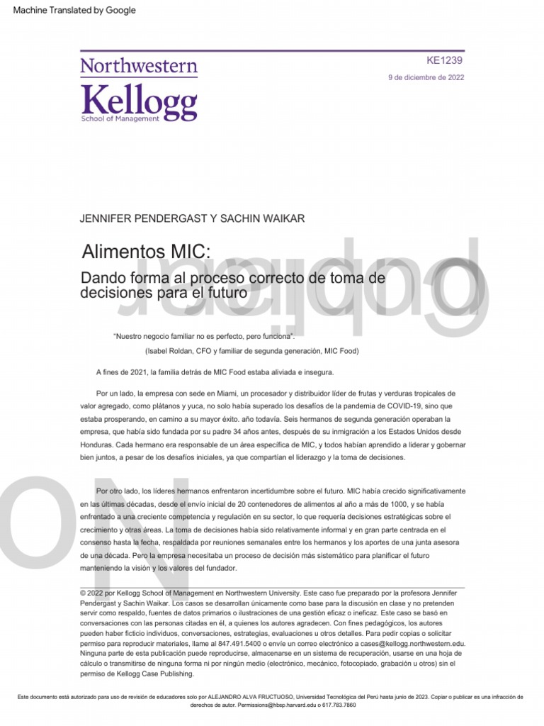 Desafíos y Éxitos de MIC Food | PDF | Toma de decisiones | Marketing