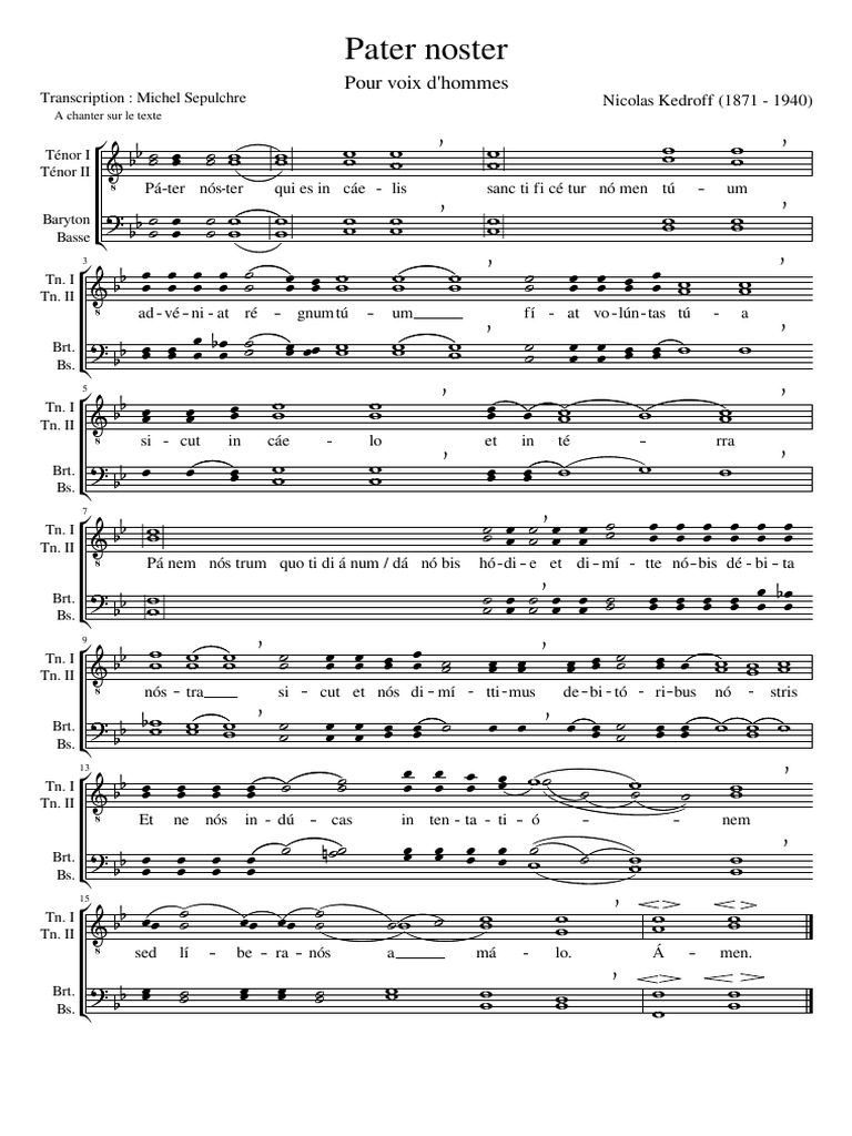 Pater Noster - kedroff | PDF