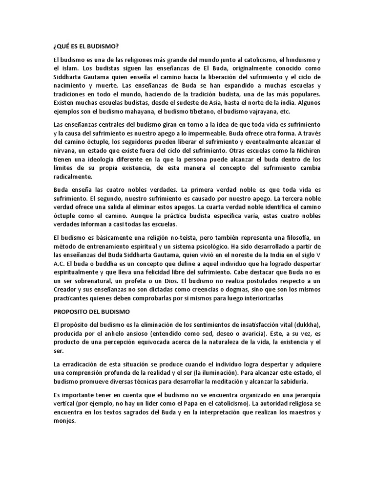 Introducción al Budismo y sus Creencias | PDF | Dharma | Religiones indias